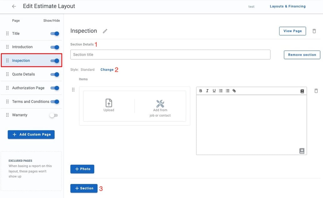 How to Create or Edit Estimate Layouts (New Sales Experience)